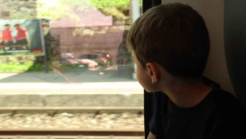 Young Boy Traveling By Train. Stock Footage Video (100% Royalty-free ...