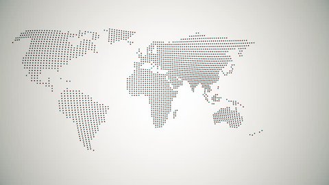 Metamorphose Amorphous Earth Map On Plane Stock Footage Video (100% ...