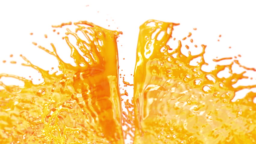 fresh orange juice flow super slow Stock Footage Video (100% Royalty ...