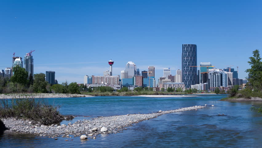 4k time lapse calgary skyline daytime Stock Footage Video (100% Royalty ...