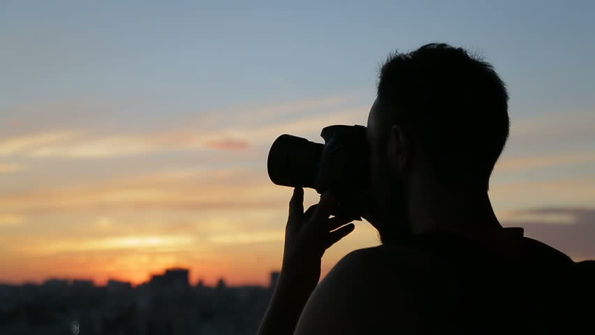 photographing sunset dslr camera Stock Footage Video (100% Royalty-free ...