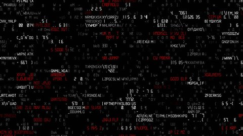 Random Encrypted Program Scrolling Random Code Stock Footage Video (100 ...