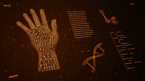 Background Animation Abstract Interface Human Body Stock Footage Video ...