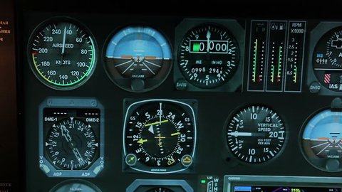 Plane Dashboard Aviation Instrument Airplane Control Stock Vector ...