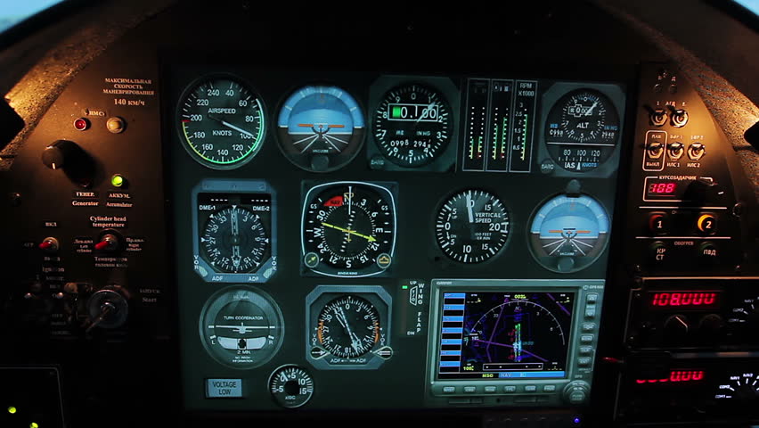 normal flight indicators on aircraft cockpit Stock Footage Video (100% ...