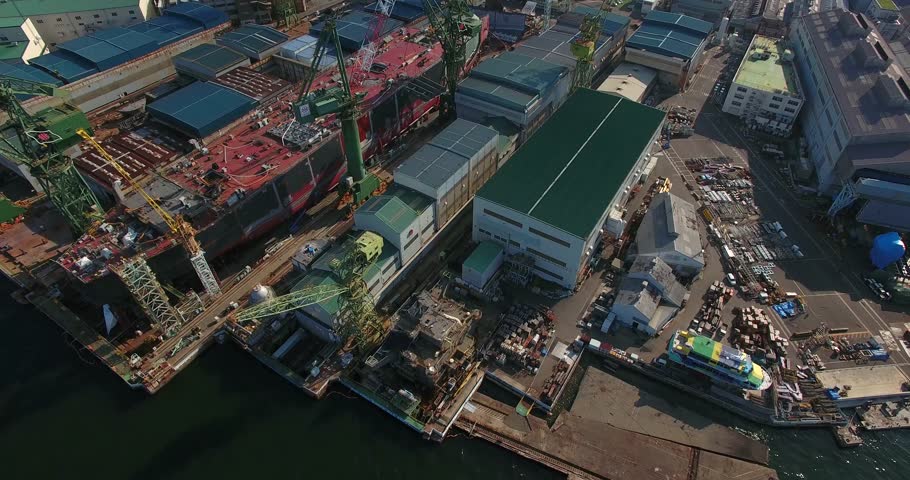 Ship Building Yards Large Ships Stock Footage Video (100% Royalty-free ...
