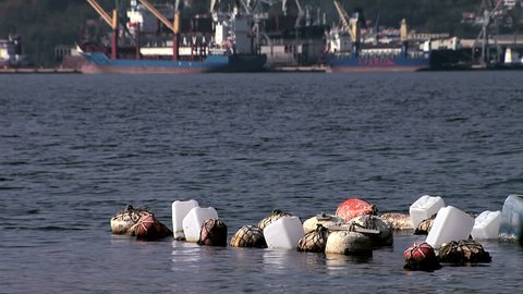 Buoy Into Sea Shipyard Background Stock Footage Video (100% Royalty ...