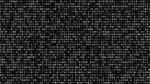 Random Numbers Charset Running Code Screen Stock Footage Video (100% ...