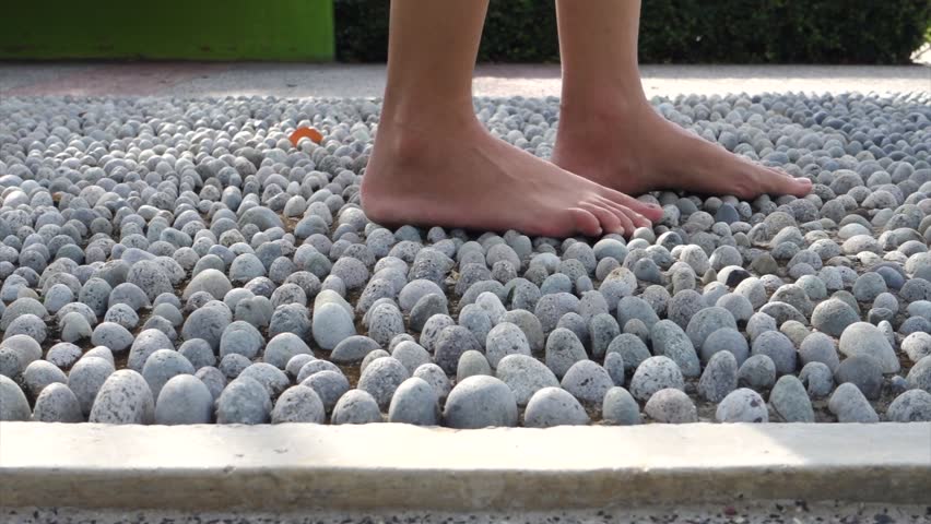 Walking On Reflexology Path Stock Footage Video (100% Royalty-free ...