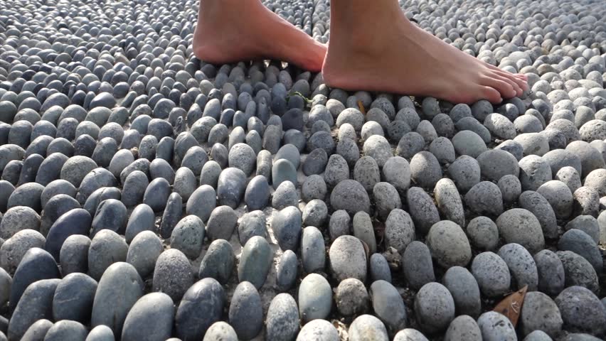 Walking On Reflexology Path Stock Footage Video (100% Royalty-free ...