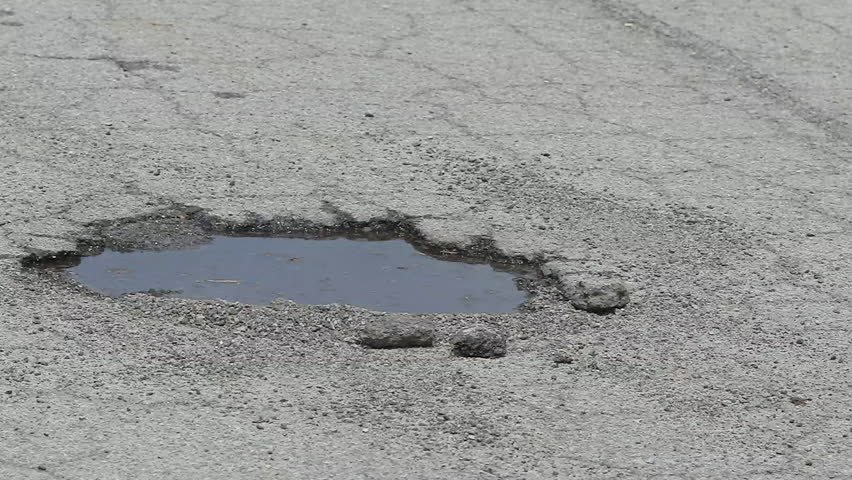 Tire Hits Pothole Fast then Stock Footage Video (100% Royalty-free ...