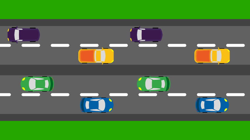 shape cars passing by top view Stock Footage Video (100% Royalty-free ...