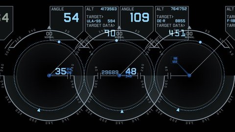 4k Radar Gps Signal Tech Screen Stock Footage Video (100% Royalty-free ...