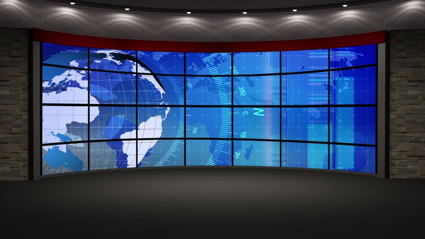 news tv studio set - virtual Stock Footage Video (100% Royalty-free ...