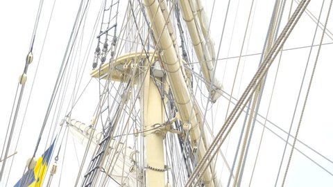 Poles Ropes On Big Ship Lots Stock Footage Video (100% Royalty-free ...