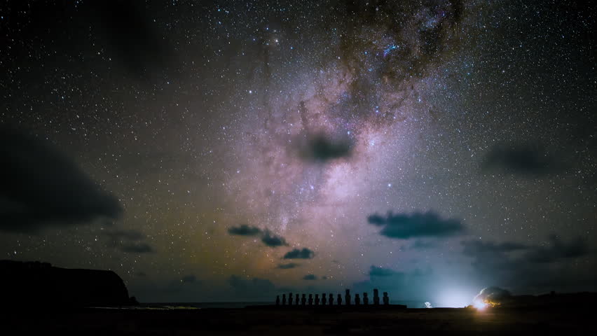 Astrophotography outerspace scorpio starfield Stock Video Footage - 4K ...