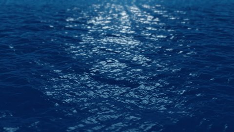 Ocean Waves Dark Blue Loop Animation Stock Footage Video (100% Royalty ...