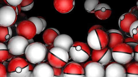 Pokeball Transition Cool Animation Falling Sphere Stock Footage Video ...