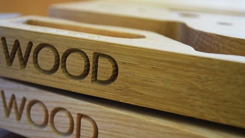 Cnc Sample Wood Product Oak Wood Stock Footage Video (100% Royalty-free ...