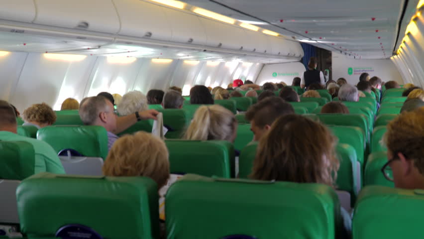 inside view front passengers cabin transavia Stock Footage Video (100% ...
