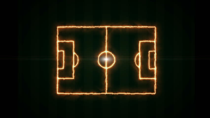 animation top view soccer field football Stock Footage Video (100% ...