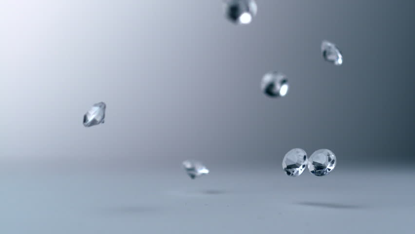 Slow-motion Diamonds Falling Stock Footage Video (100% Royalty-free ...