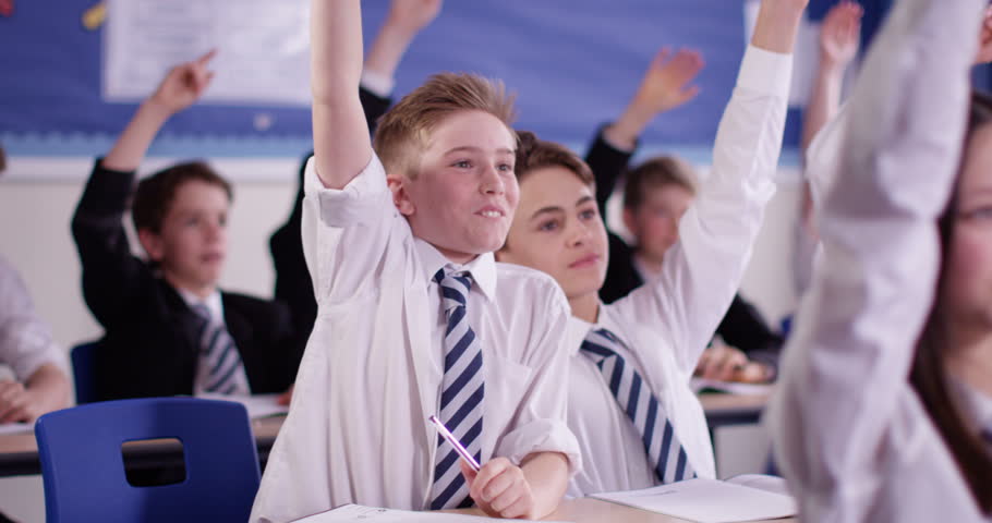 4k, Students in Class with Stock Footage Video (100% Royalty-free ...