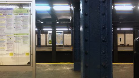 Side Profile View Subway Car Leaving Stock Footage Video (100% Royalty ...