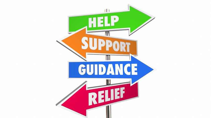 help support guidance relief assistance words Stock Footage Video (100% ...