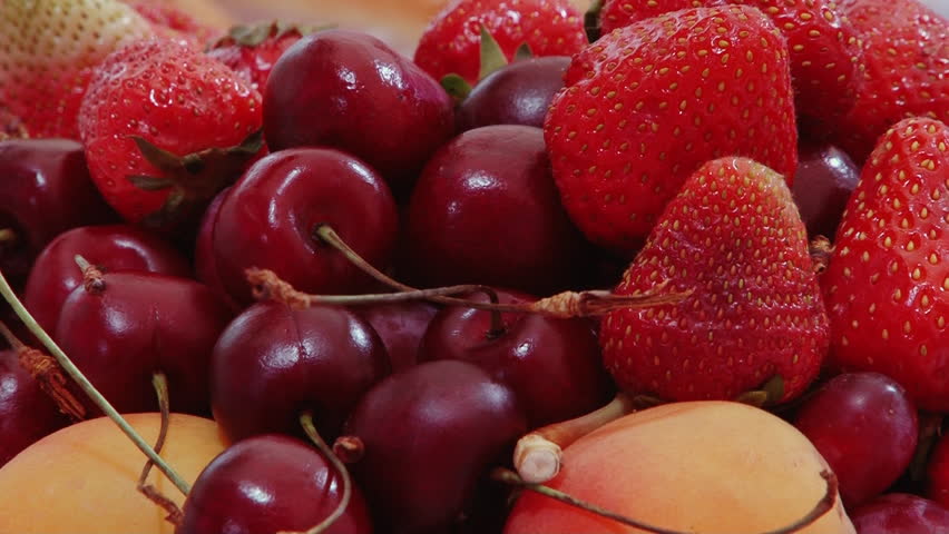 Tasty Fruit - Peaches, Cherries, Stock Footage Video (100% Royalty-free ...
