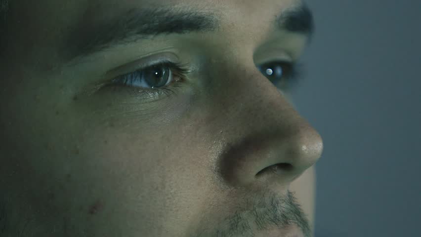 Close up of Mans Face Stock Footage Video (100% Royalty-free) 18941987 ...