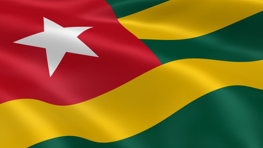 Togolese Flag in the Wind. Stock Footage Video (100% Royalty-free ...