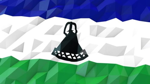 Flag Lesotho 3d Wallpaper Animation National Stock Footage Video (100% ...
