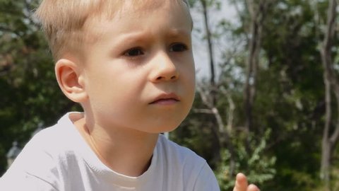 Sad Boy Sitting Park Thinking Emotion Stock Footage Video (100% Royalty ...