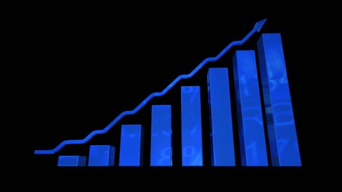 successful growth modern blue graph abstraction Stock Footage Video ...