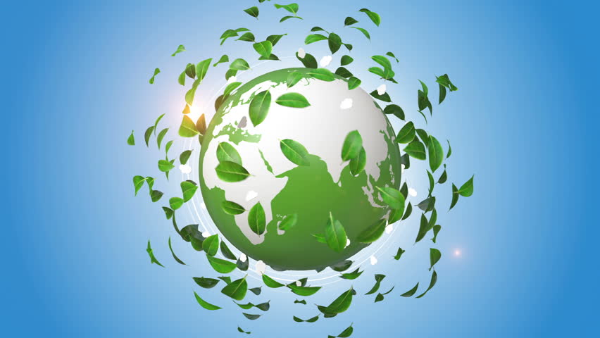 eco friendly environmental animation earth trees Stock Footage Video ...