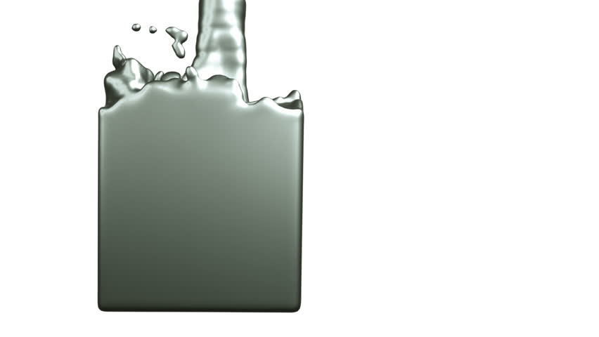 liquid metal fills rectangular container Stock Footage Video (100% ...