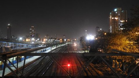 Mumbai Local Trains Night Time Lapse Stock Footage Video (100% Royalty ...