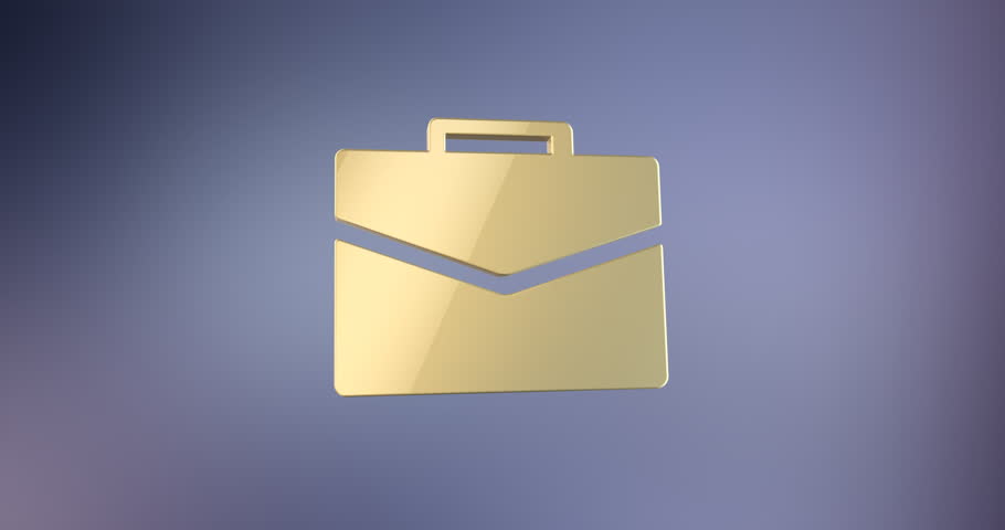 Animated Briefcase Gold 3d Icon Stock Footage Video (100% Royalty-free ...