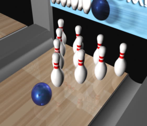 animated bowling lane pins set-up Stock Footage Video (100% Royalty ...