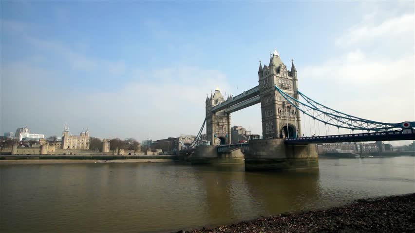 london tower bridge sunny day Stock Footage Video (100% Royalty-free ...