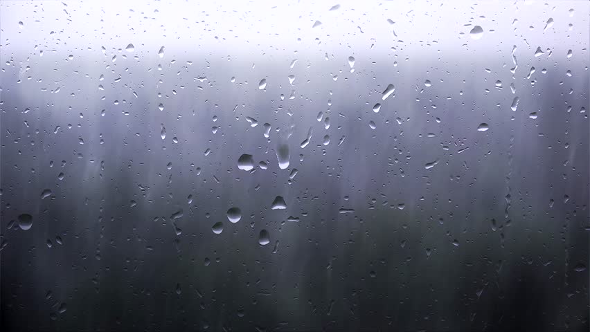 Strong Rain Through Window Glass. Stock Footage Video (100% Royalty ...