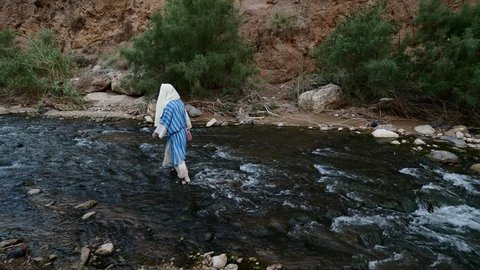 Process Washing Hands Face River Water Stock Footage Video (100% ...