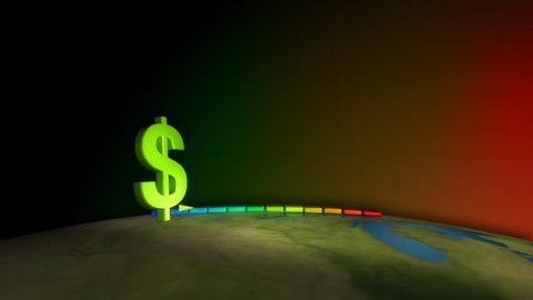 Dollar Currency Ruling World Moving Bar Stock Footage Video (100% ...
