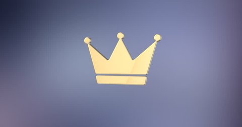 Looped Animation Rotating Golden Crown On Stock Footage Video (100% ...