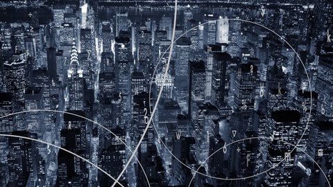 Digital Data Flow Stream Animation Connected Stock Footage Video (100% ...