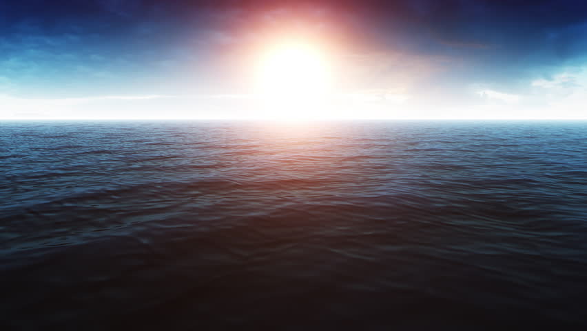 computer generated beautiful ocean scene shiny Stock Footage Video (100 ...