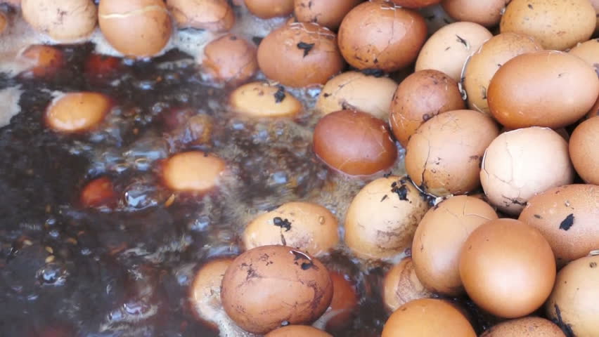 traditional chinese dishes chicken tea eggs Stock Footage Video (100% ...