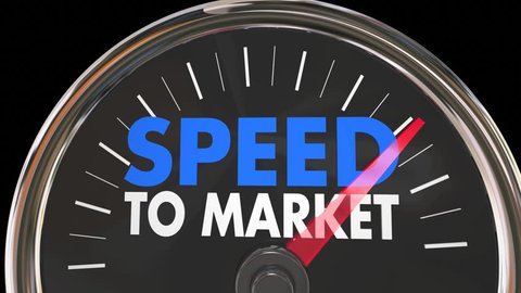 Speed Market Fast Product Development Speedometer Stock Footage Video ...
