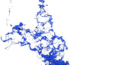 Closeup View Blue Splash Air Colored Stock Footage Video (100% Royalty ...